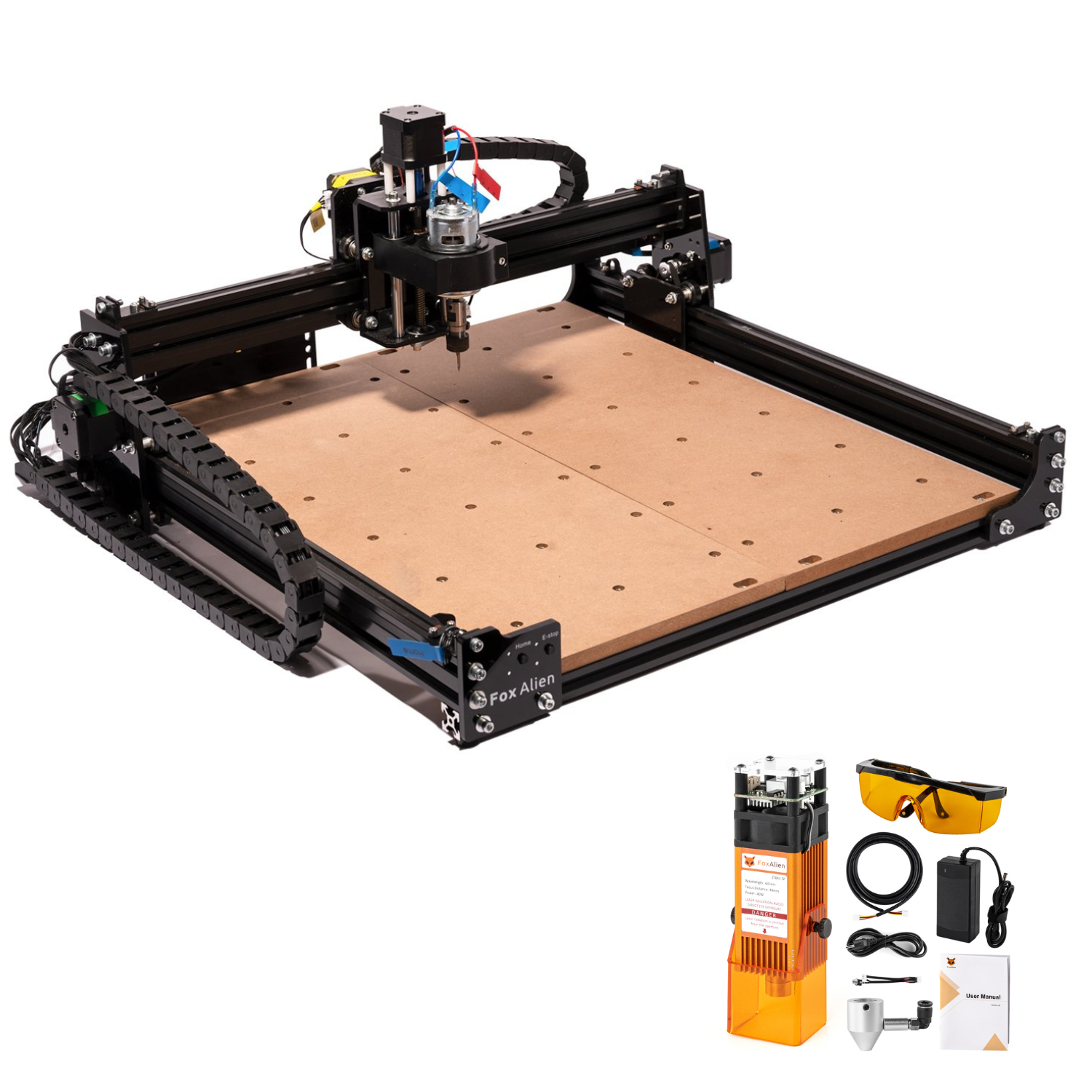 [Discontinued] CNC Router Machine Masuter with 40W Laser Bundle Kit – FoxAlien