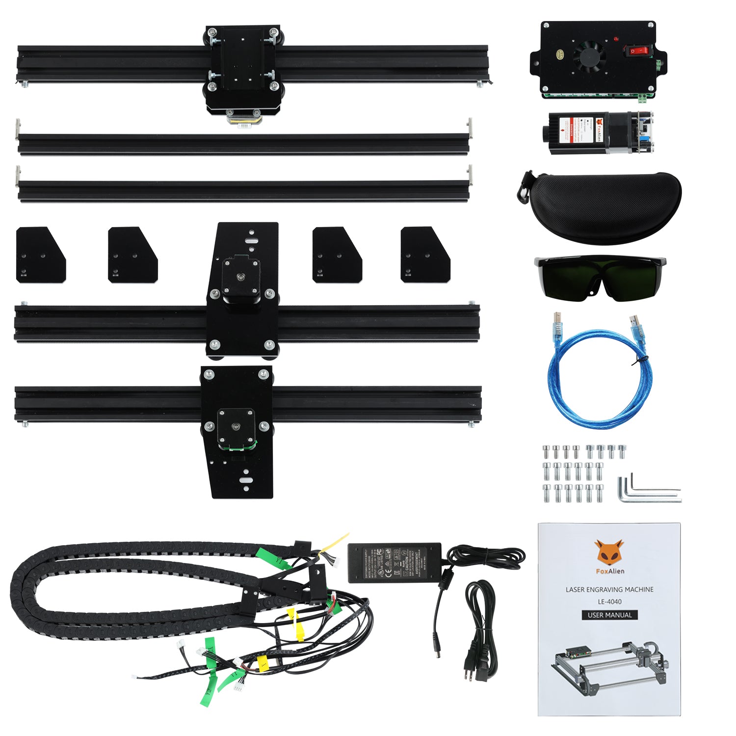 20W Laser Engraver | Laser Cutter | 40cm x 40cm Working Area – FoxAlien