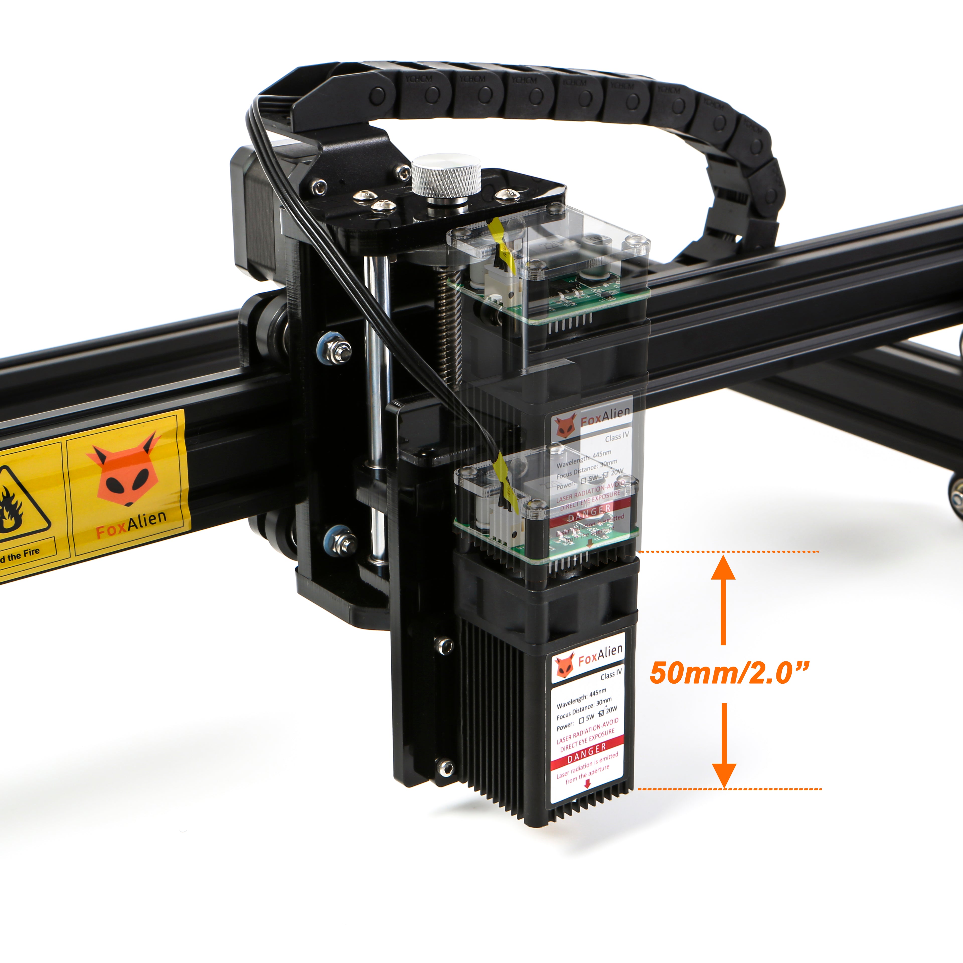 FoxAlien Reizer 20W Laser Engraver with Rotary Roller Bundle Kit