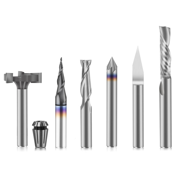 CNC Router Bits Essential Kit | 1/4" Shank – FoxAlien