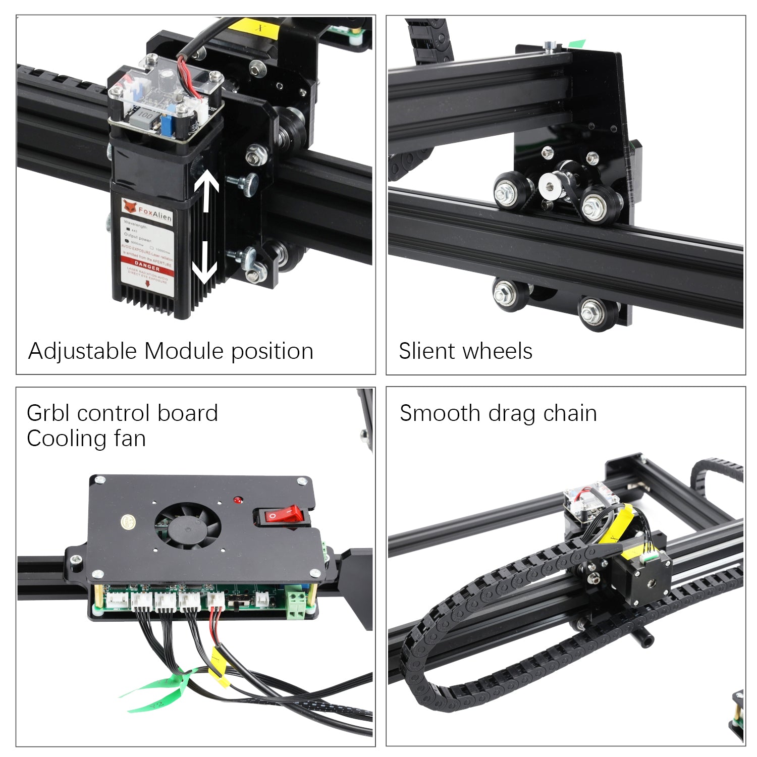 5000mW Laser Engraver | Laser Cutter | 40cm x 40cm Working Area – FoxAlien