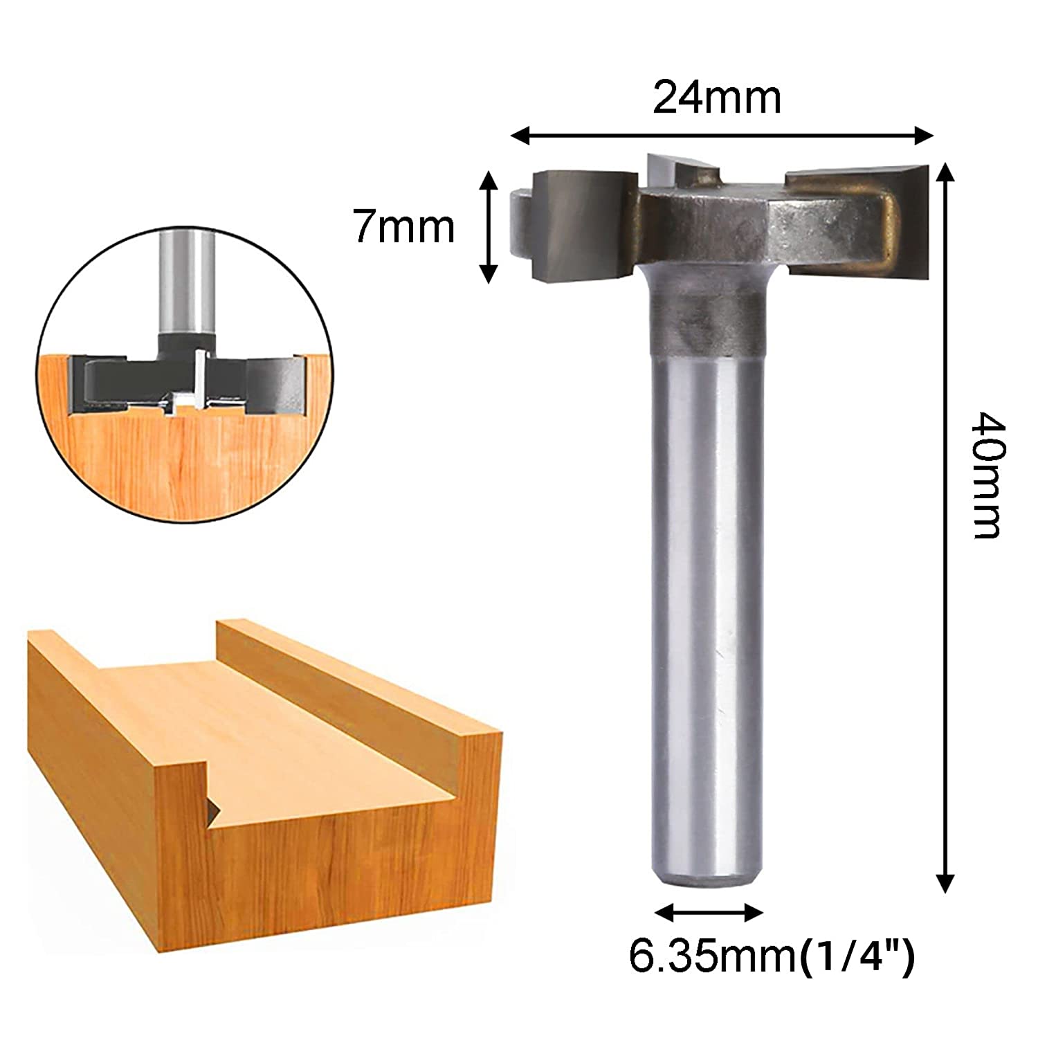 CNC Spoilboard Surfacing Router Bit, 1/4" Shank