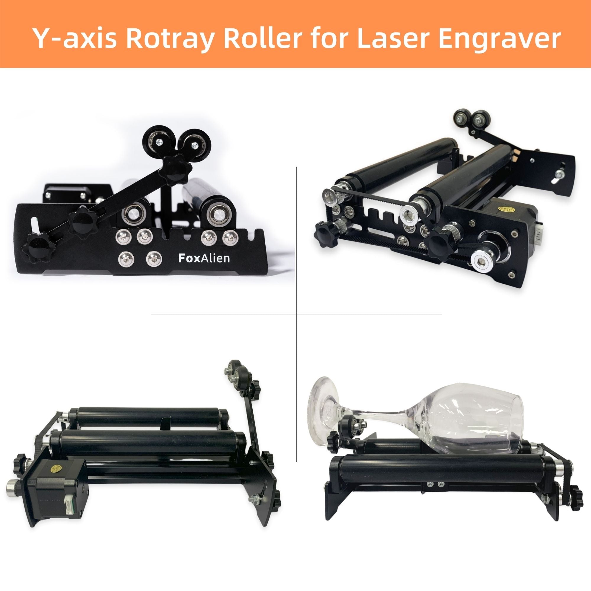 FoxAlien Reizer 20W Laser Engraver with Rotary Roller Bundle Kit