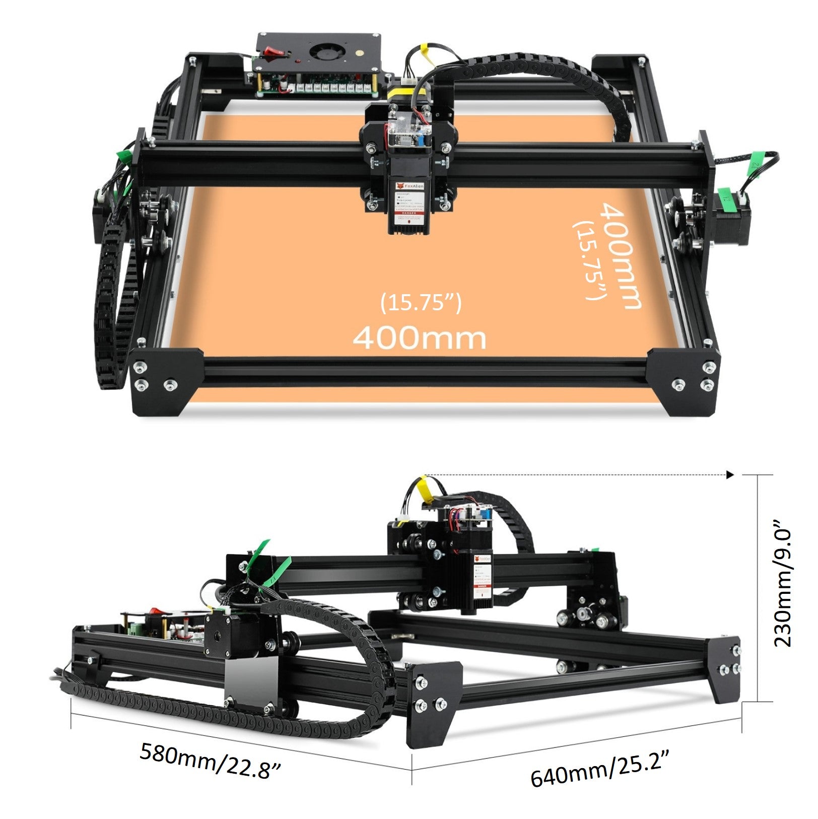 20W Laser Engraver | Laser Cutter | 40cm x 40cm Working Area – FoxAlien